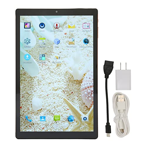 Soraz HD Tablet, 100-240V 6GB 128GB 2.4G 5G WiFi 10.1 Inch 6000mAh Reading Tablet for Android 11.0 (US Plug)
