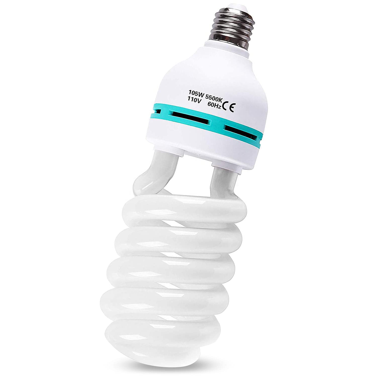 SLOW DOLPHIN Photo CFL Full Spectrum Light Bulb,105W 5500K CFL Daylight for Photography Photo Video Studio Lighting(1 Pcs)