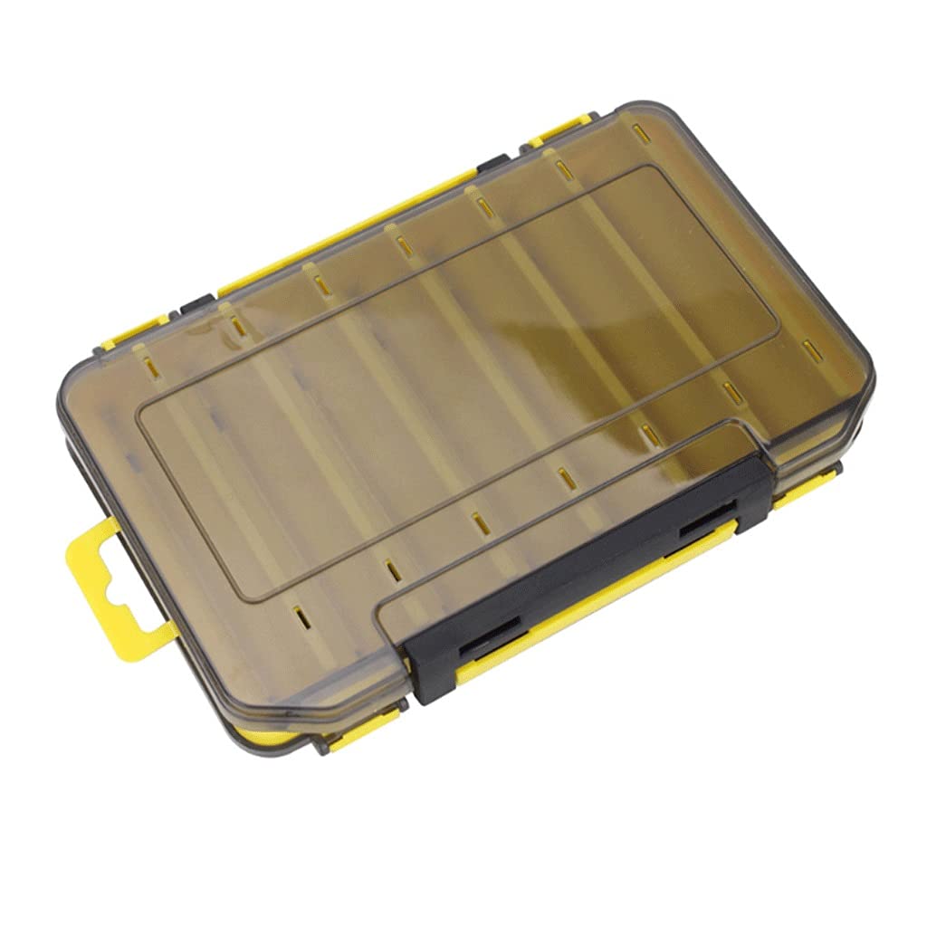 UXZDX CUJUX Double-Layer Plastic Fishing Bait Box Double-Layer Fishing Tackle Box Double-Sided Fishing Tackle Box