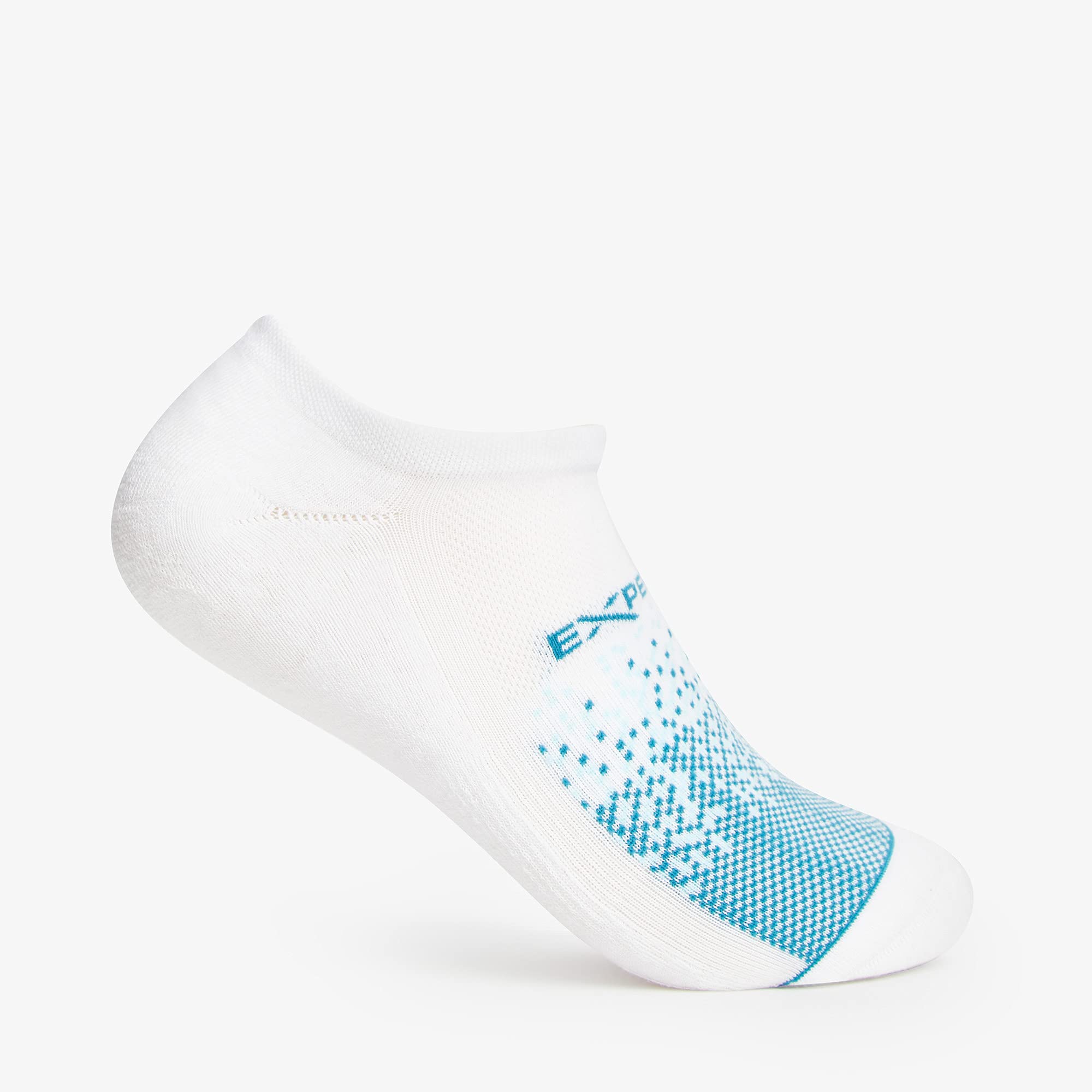 Thorlos Experia Silver No Show Liner Socks, White, Large