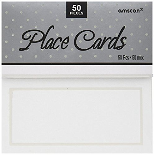 Plain Pearlized Place Cards - 4" x 4", 50 Pcs