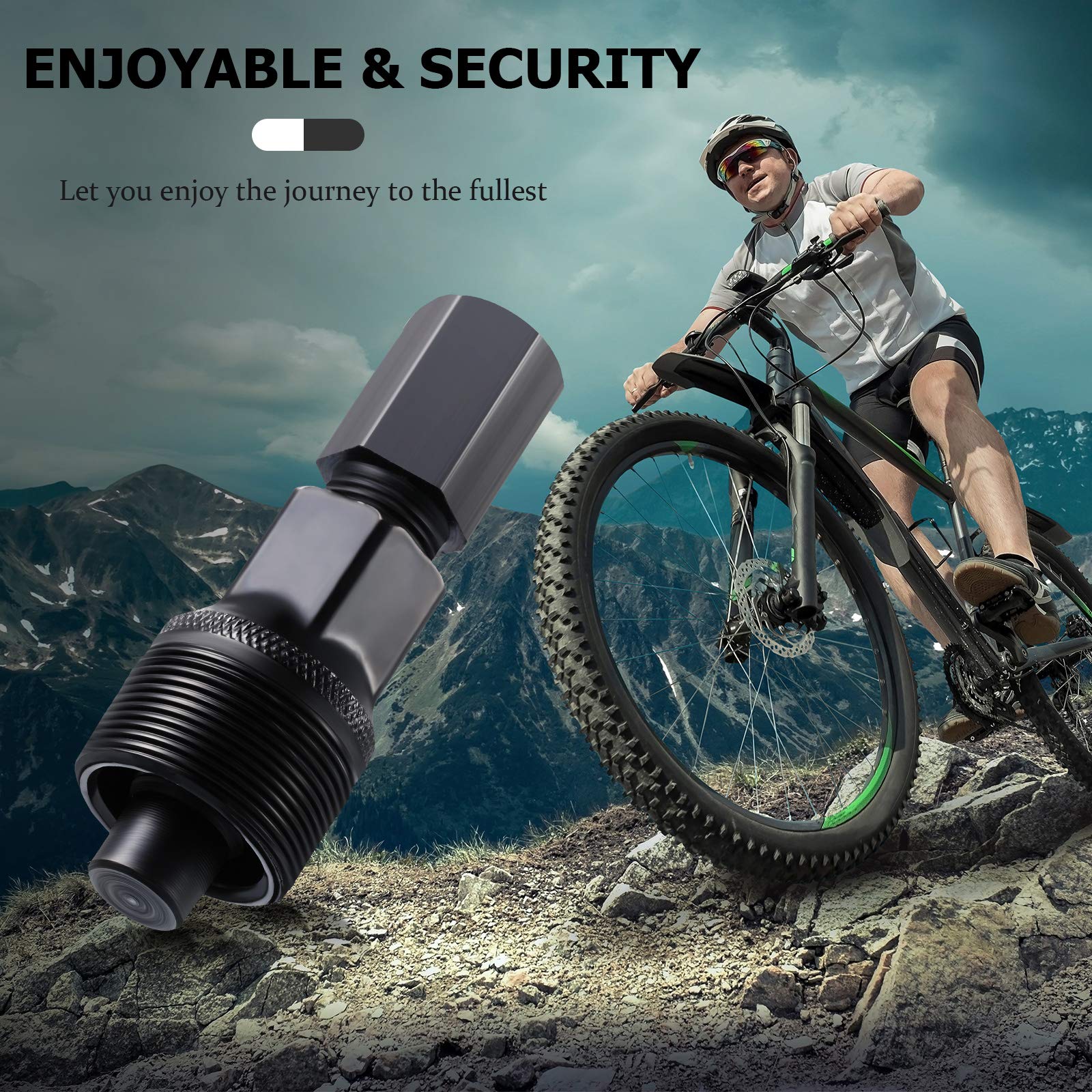 Skylety Crank Remover Bicycle Crank Puller Bike Crankset Crank Arm Puller Compact Crank Puller Cycling Power Pull Crank Pulley Tool Repair Maintenance Remover for Bikes, Black (Classic Style)