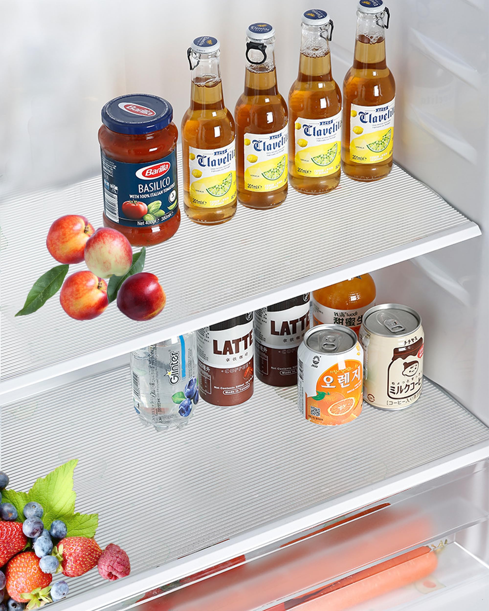 Shelf Liners for Kitchen Cabinets 15 Inch Wide X 20 Ft No Slip Waterproof Cabinet Drawer Shelves Liner Non Adhesive Clear Liner for Refrigerator Pantry Cupboard Closet Kitchen Bathroom