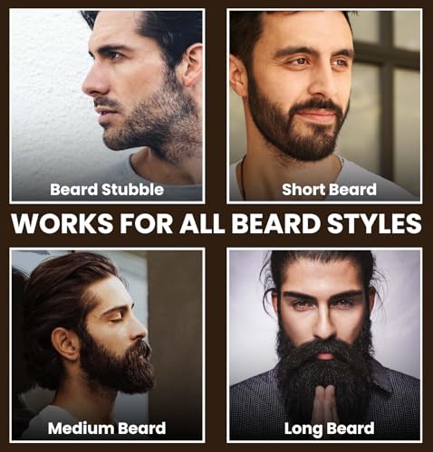 RUBAB MEN Travel Friendly Nylon Bristle Beard Brush for Men | Tame your Beard like a King!