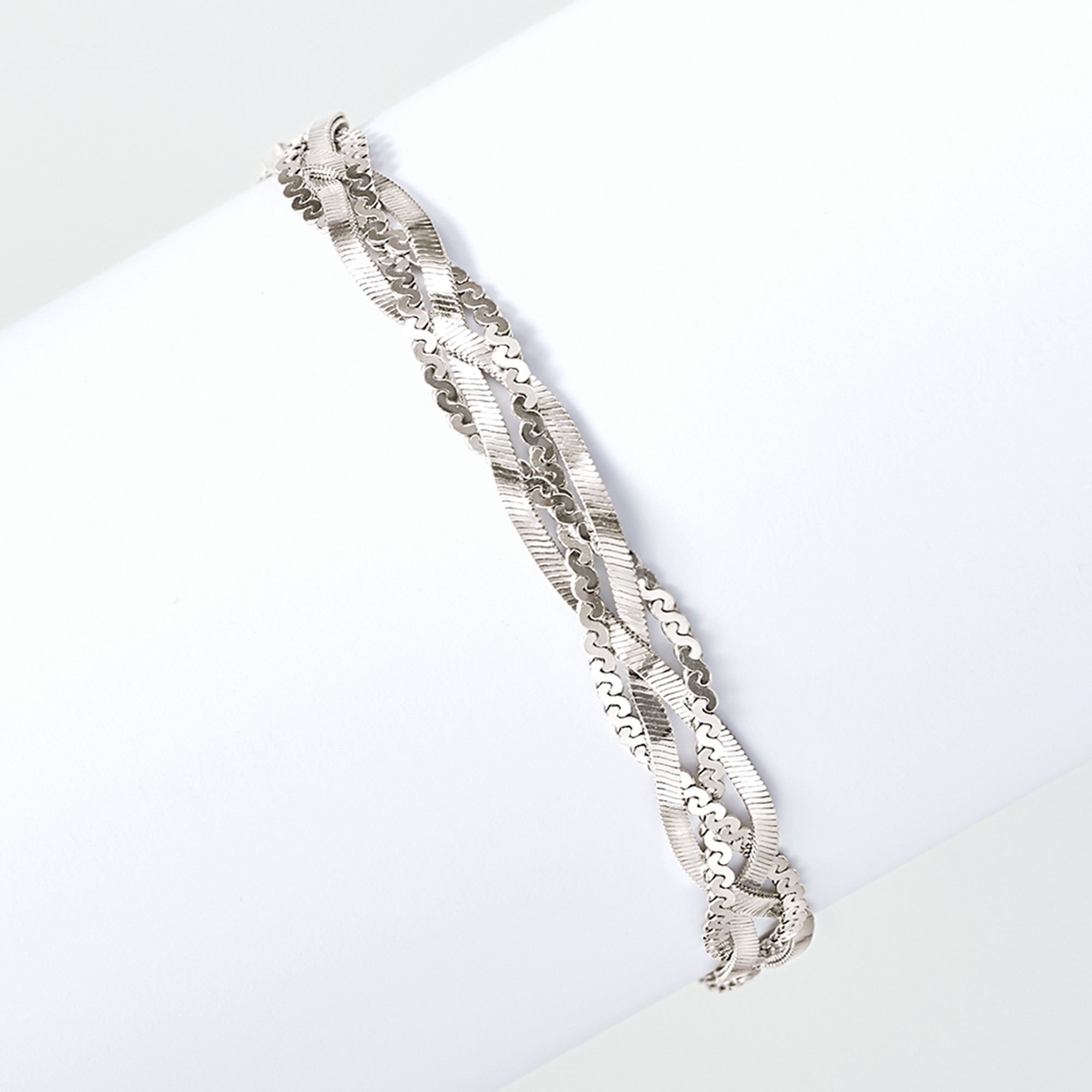 Ross-Simons Italian Sterling Silver Braided Bracelet. 8 inches