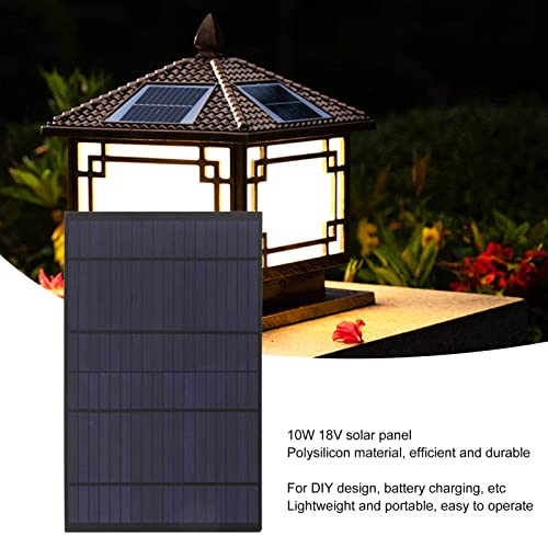 Portable Solar Panel DIY Solar Electric Panel - Mini Solar Panel Polysilicon Encapsulated for Solar Lawn Lamps - 18V 10W