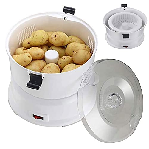 RISELY Electric Potato Peeler, Automatic Potato Peeling Machine, One-Button Drive and Vegetable Dehydration, Suitable for Potatoes, Carrots and Fruits
