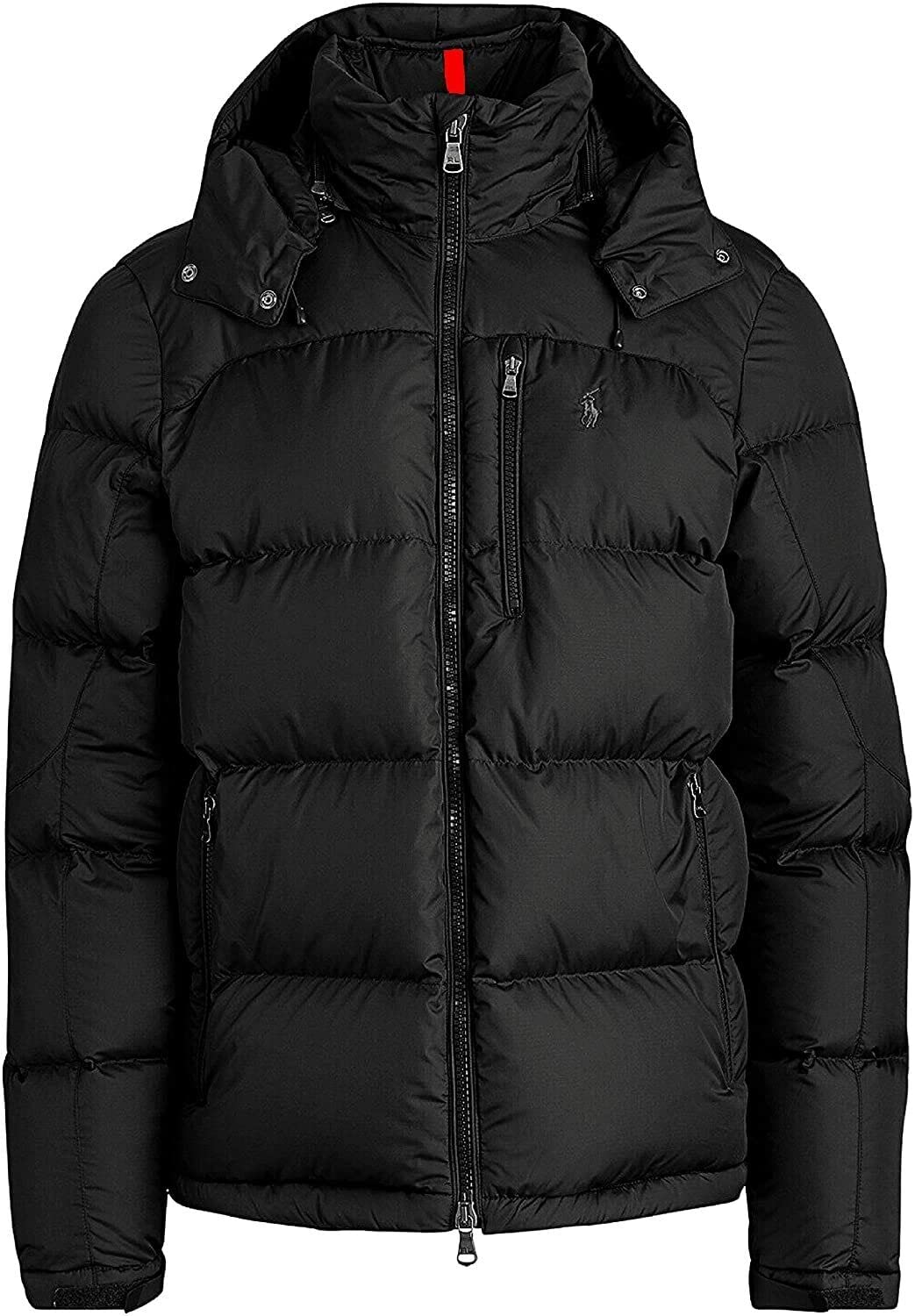 POLO RALPH LAUREN Men's El Cap Hooded Down Puffer Jacket (Medium, Black)
