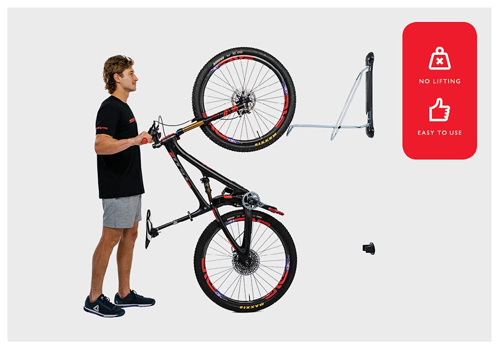 Steadyrack Bike Racks - Mountain Bike Rack - Wall Mounted Bike Rack Storage Solution for Your Home, Garage, or Bike Park - 2 Pack