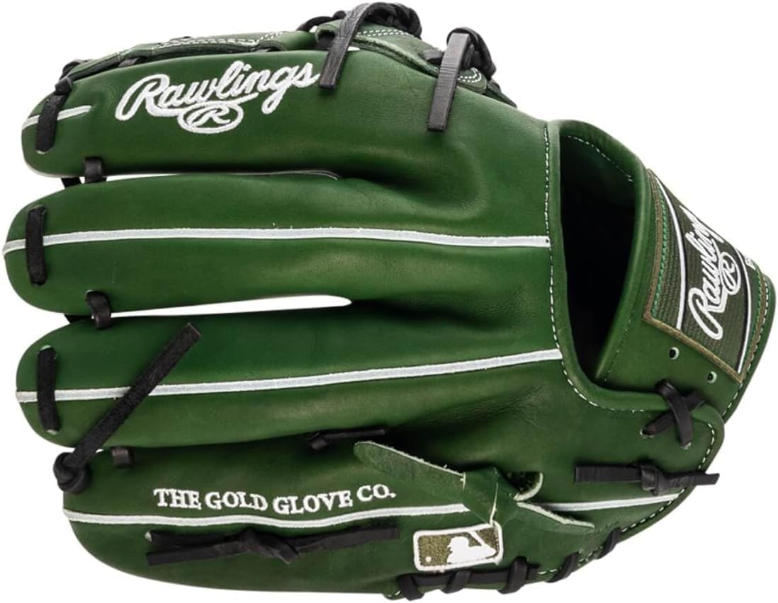 Rawlings | HEART of The HIDE Baseball Glove | Right Hand Throw | 11.75" - 2 Pc. Solid Web | Military Green