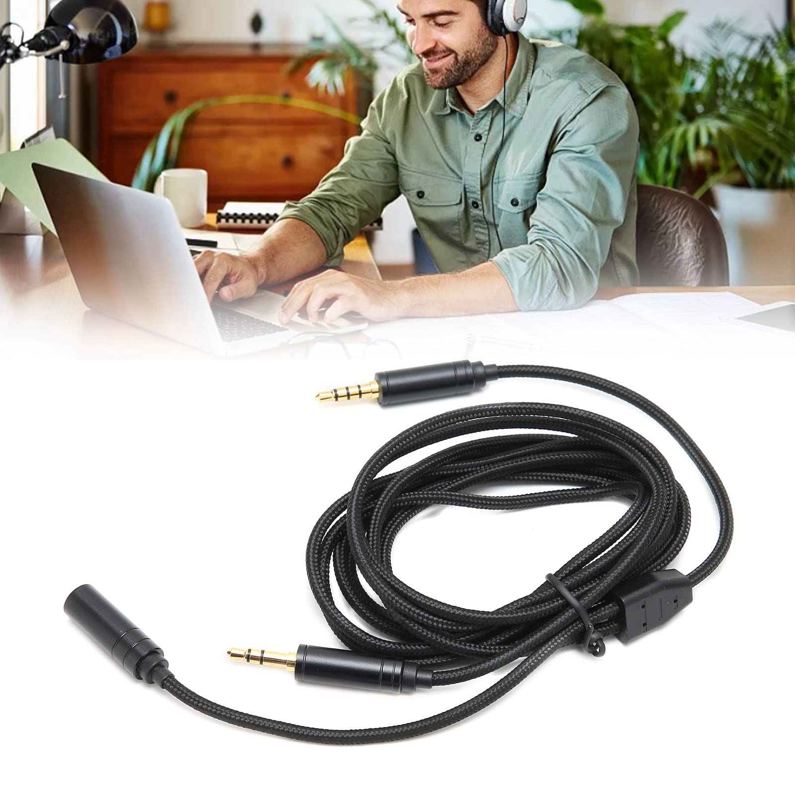 Yunnyp Chat Link Cable Party Record Chat Adapter Cable Wire Compatible with Xbox One PS4 Switch Elgato HD60 S