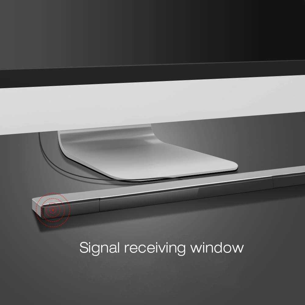 SOONORY for USB Wii Sensor Bar, Infrared IR Ray Motion Sensor Signal Receiver for Nintendo Wii and Wii U Console USB Port with Stable Stand(Black/Silvery)
