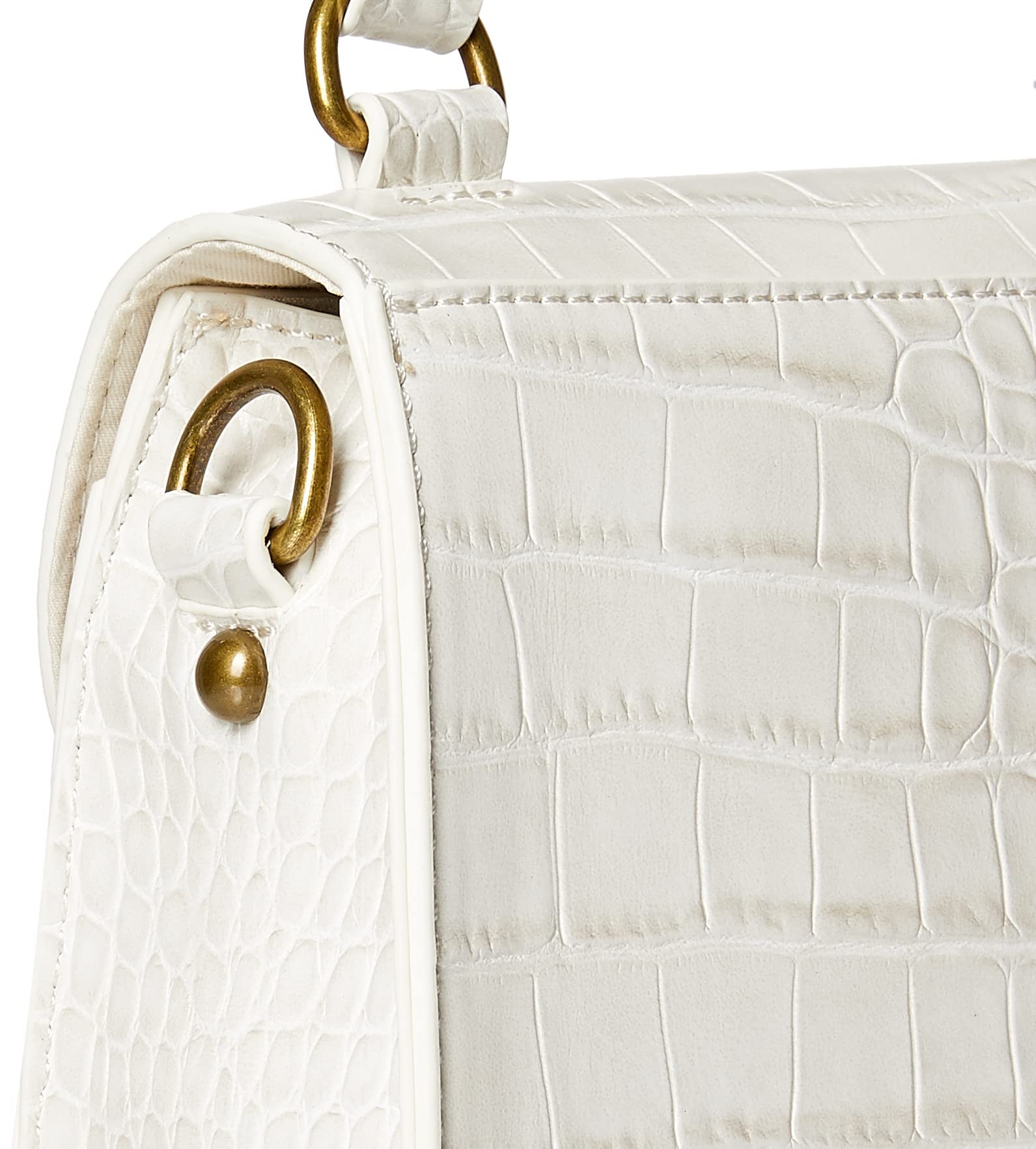 The Drop Women's Diana Top Handle Crossbody Bag, White, One Size