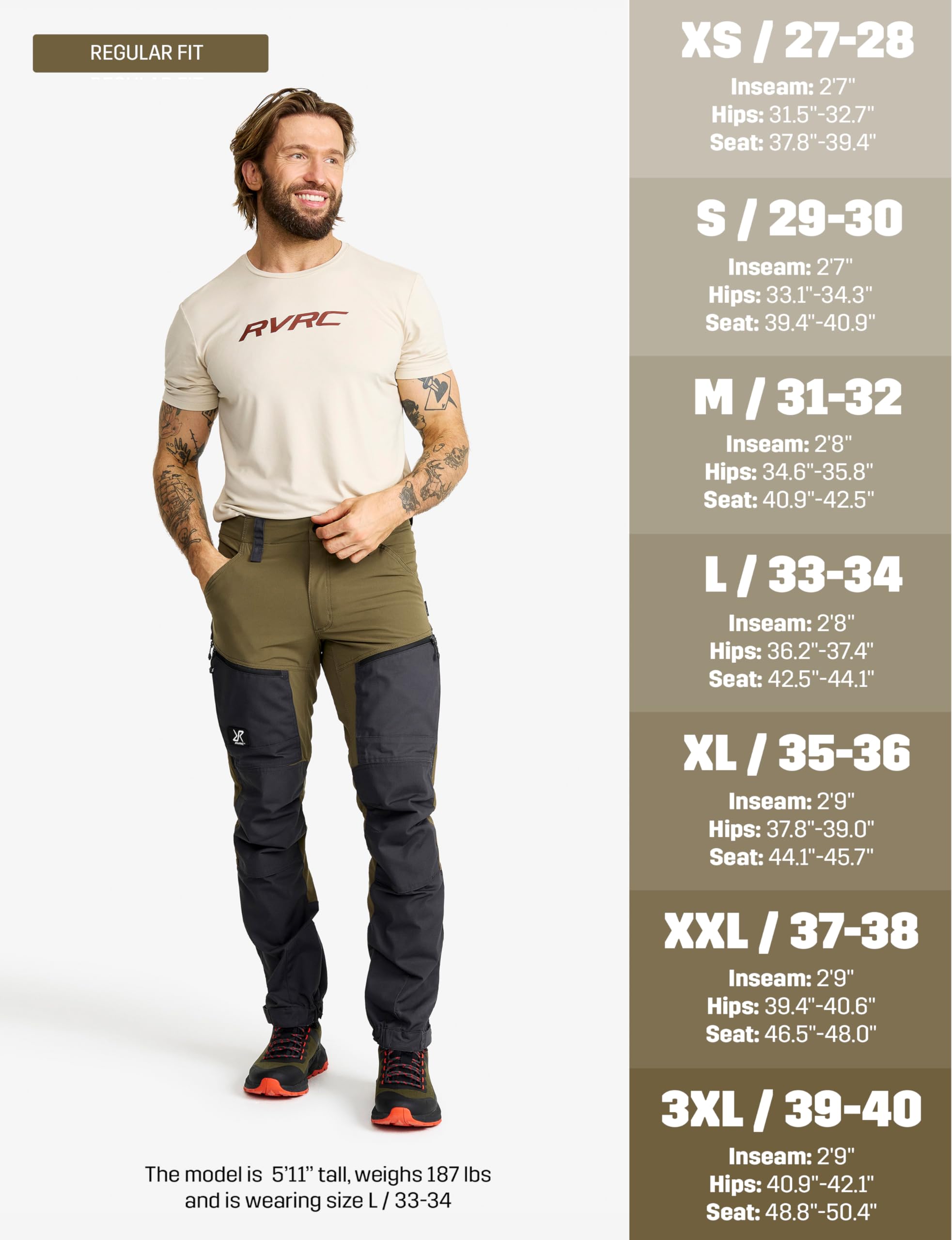 RevolutionRace Men’s RVRC GP Pro Pants, Durable and Ventilated Pants for All Outdoor Activities, Dark Olive, XL
