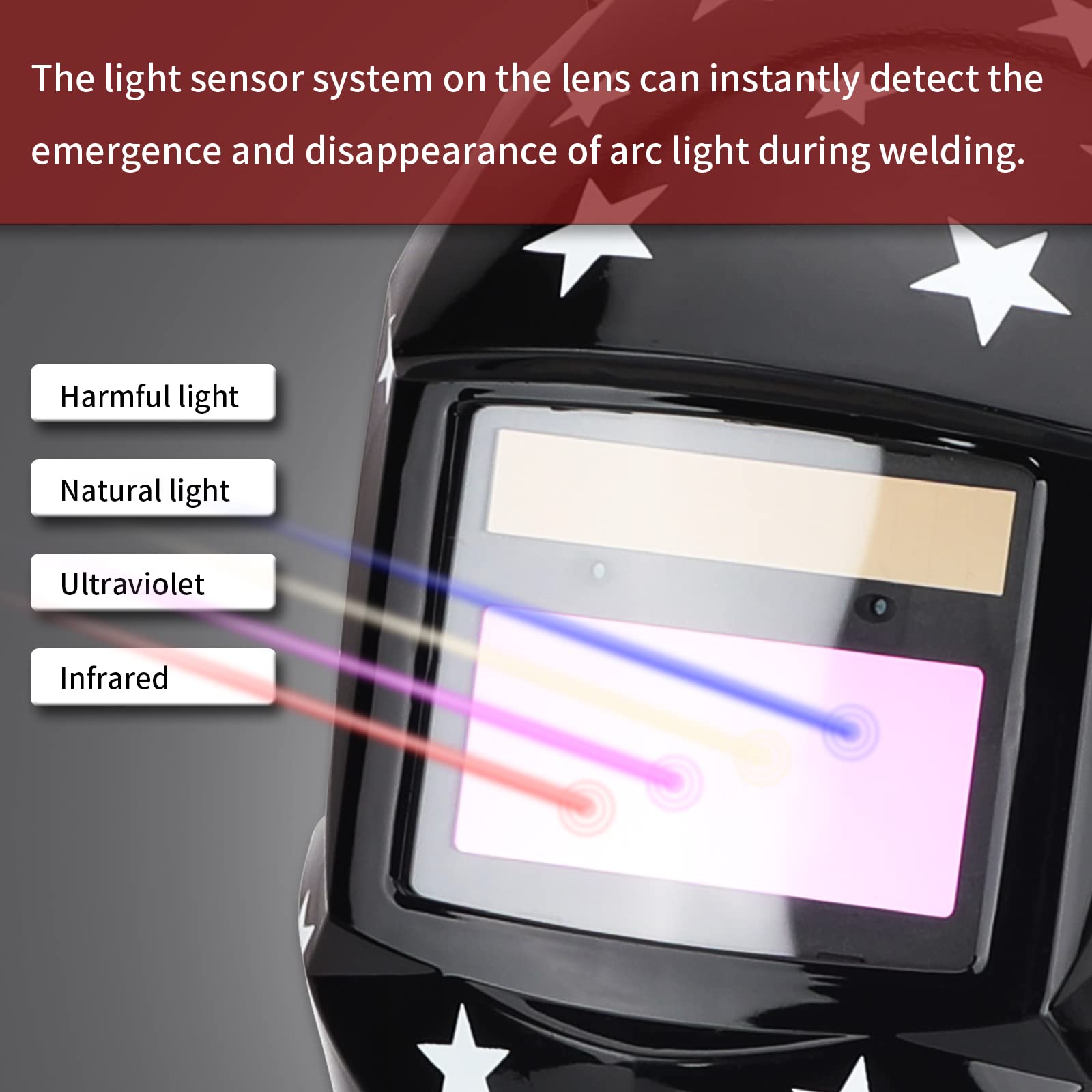 Welding Helmet, Auto Darkening Welding Helmet, Welding Mask for TIG MIG ARC, Solar Powered Welding Hood, Wide Shade Welder Helmet
