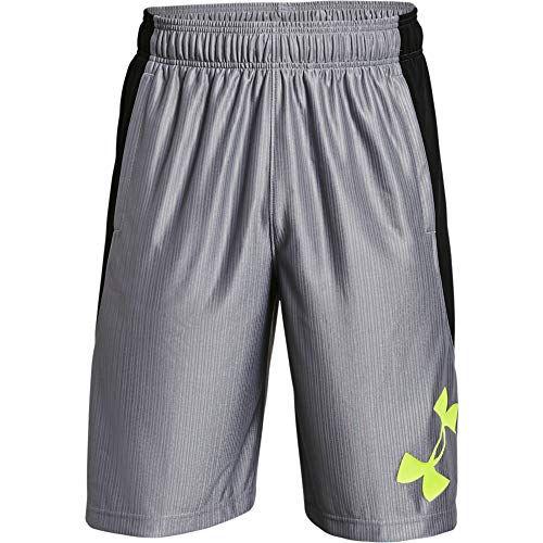 Under Armour Perimeter Basketball Shorts, Steel (035)/High-Vis Yellow, Medium