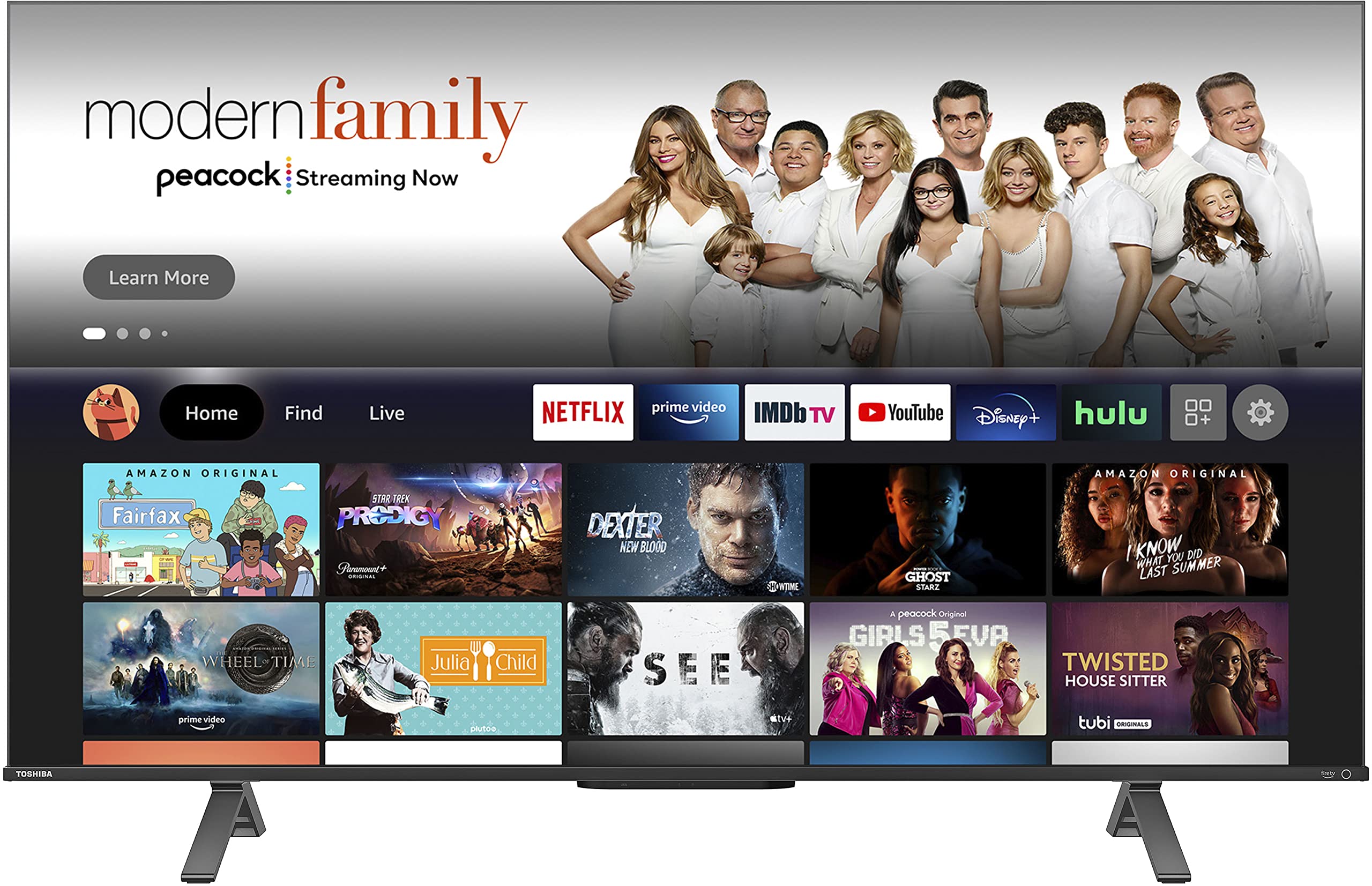 TOSHIBA All-New 55-inch Class M550 Series LED 4K UHD Smart Fire TV with Hands-Free with Alexa (55M550KU, 2021 Model)
