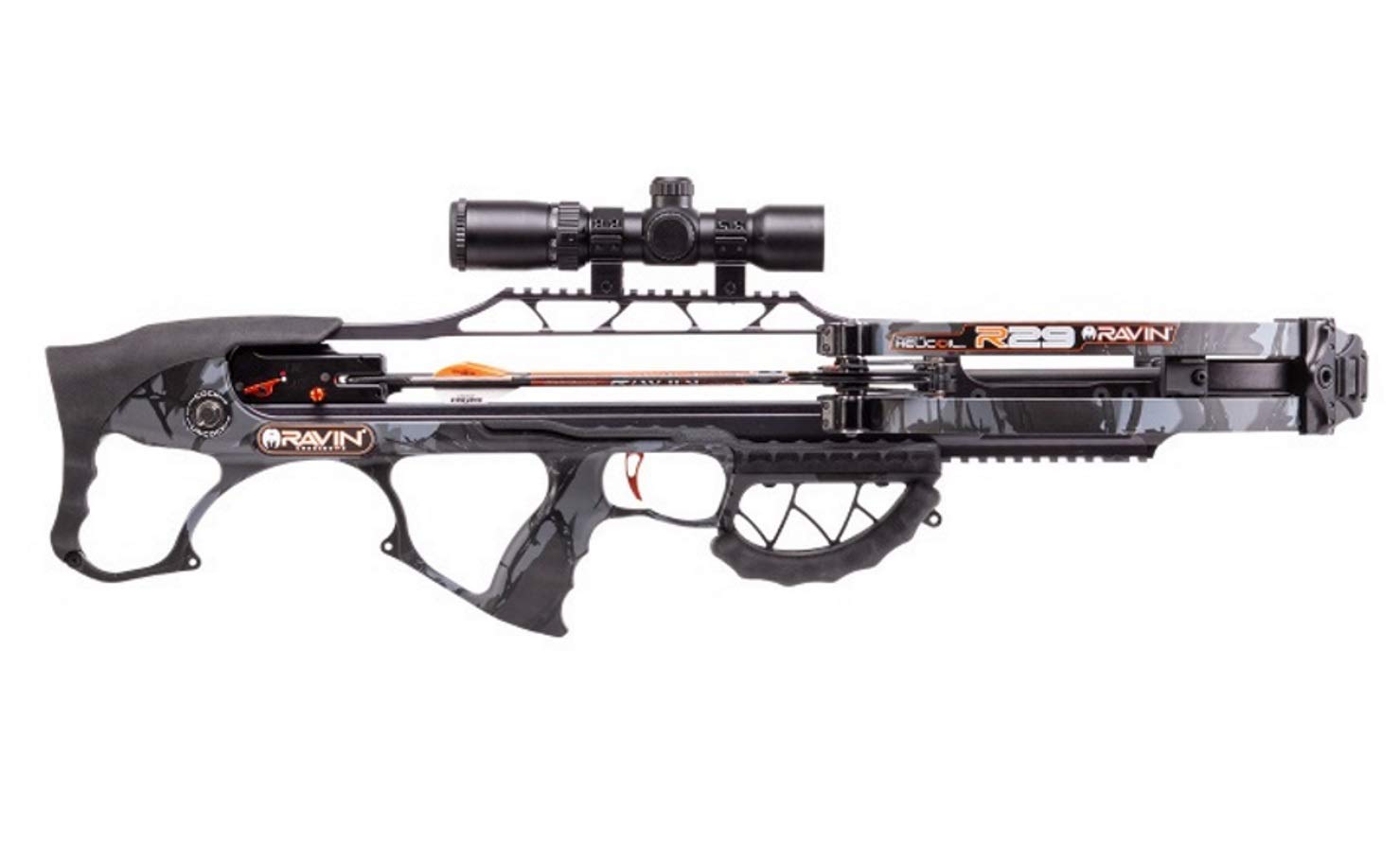 RAVIN R29 Predator Crossbow Package R029 With HeliCoil Technology, Predator Dusk Camo, Length: 29"