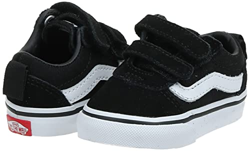 Vans Mid-Top Trainers Sneaker, Suede Canvas Black White, 4 US Unisex Big Kid