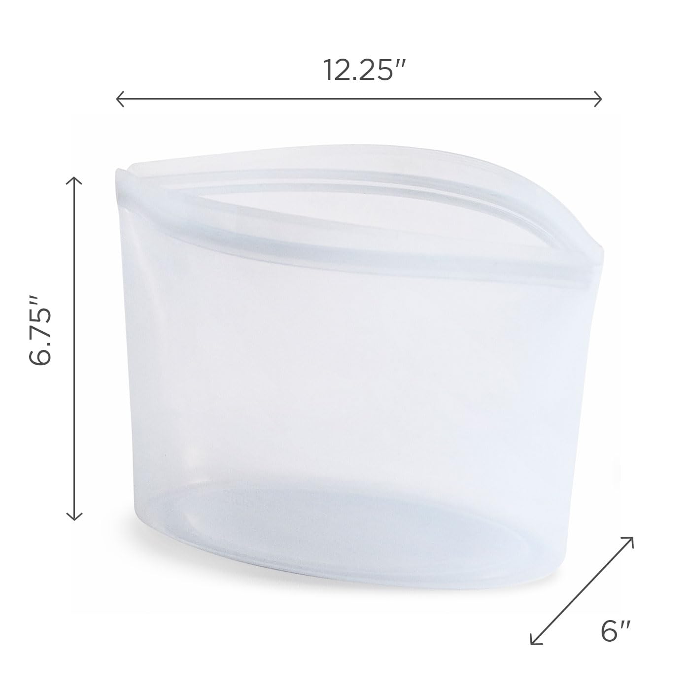 Stasher Reusable Silicone Storage Bag, Food Storage Container, Microwave and Dishwasher Safe, Leak-free, 8 Cup Bowl, Clear
