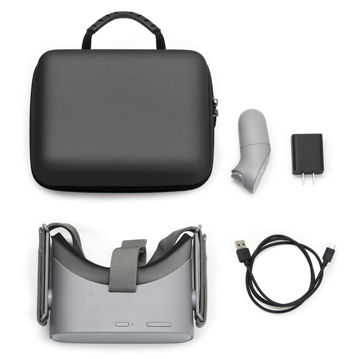 Surdarx VR Oculus Go Case Travel Storage Carrying Case for Oculus Go/Samsung Gear Virtual Reality Headset Gamepad Game Controller Kit (Black) (Renewed)
