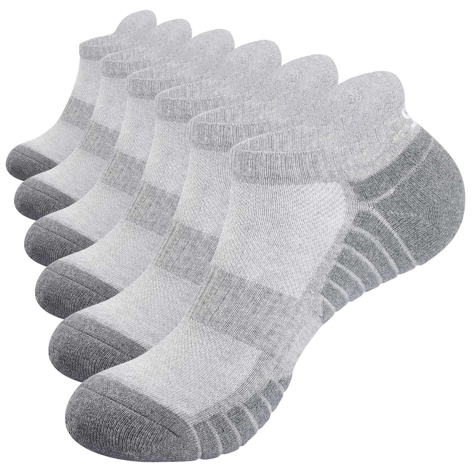 TANSTC Low Cut Breathable Athletic Socks Ankle Socks (6 Pairs