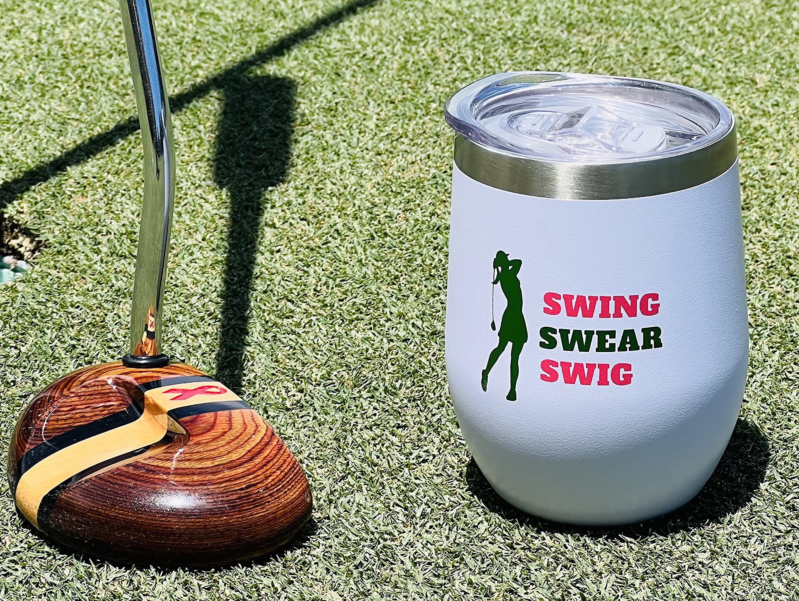 Twerp Funny Golf Wine Tumbler for Women | Ladies Golf Gift - 15 ounces
