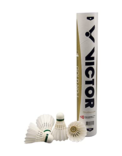 Victor Gold No.1 Badminton Shuttlecock Birdy 12-Pack (Speed-77)
