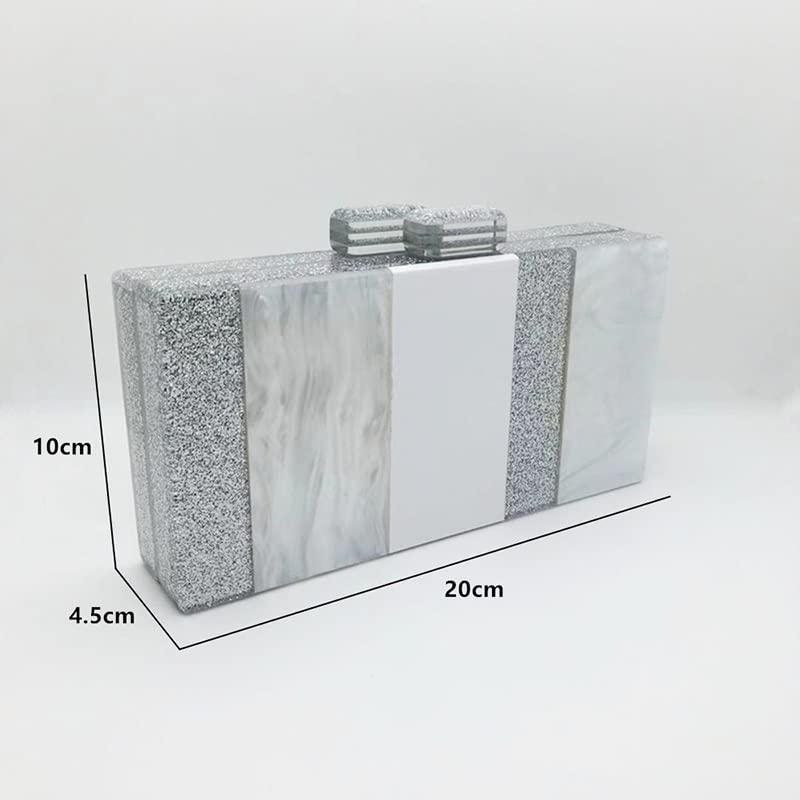 ZHUHW Acrylic Evening Bags Women's Wallet Striped Sequin Clutch Purse Chain Crossbody Bag