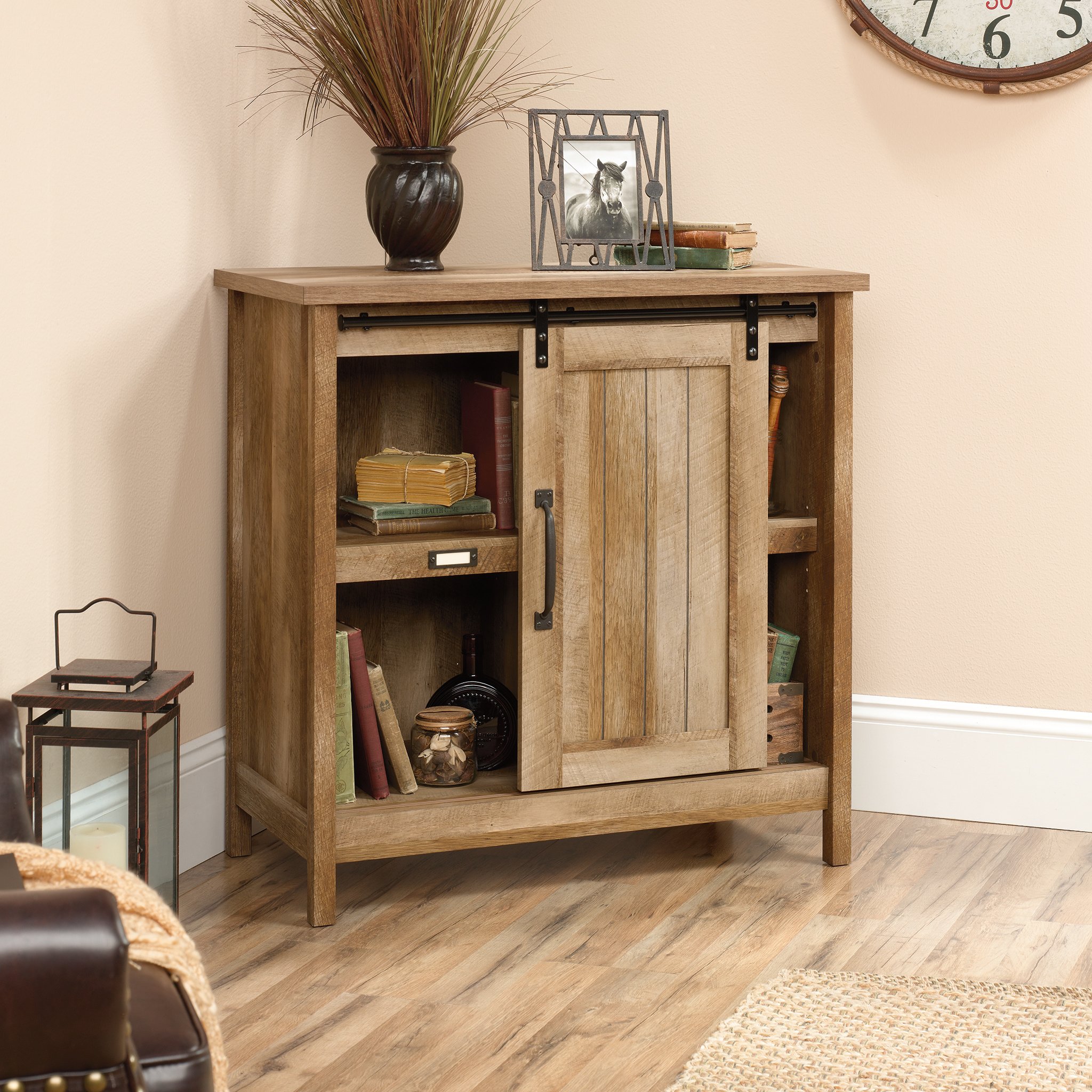 Sauder Adept Accent Storage Pantry cabinets, For TVs up to 39", Craftsman Oak finish