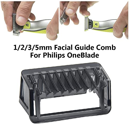 RICH Guide Comb for Philips OneBlade, Facial Hair Clippers Beard Trimmer Guide Comb,1/2 / 3 / 5mm for Choose