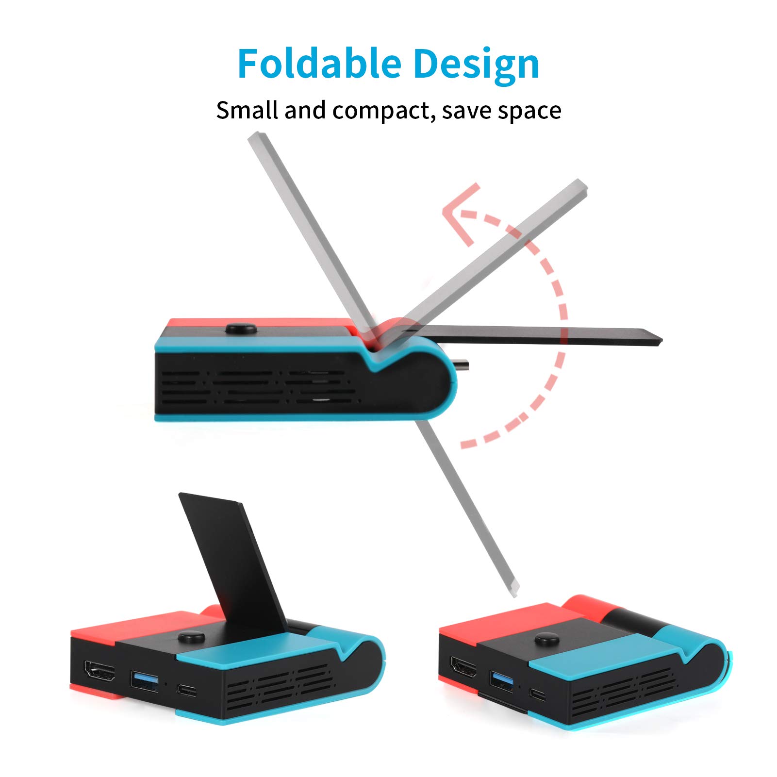 Switch Dock for Nintendo Switch, CTPOWER Portable Switch TV Docking Station Replacement for Nintendo Switch Dock with HDMI, USB 3.0 Port and Air Outlet