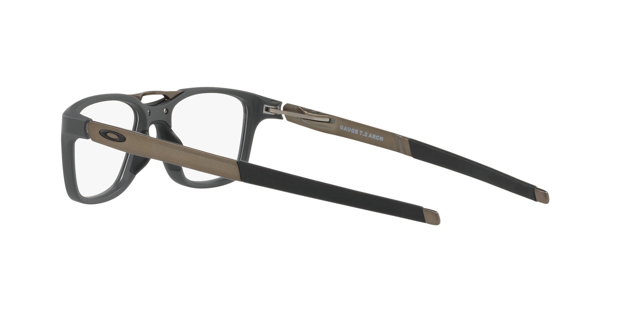 Oakley Men's Ox8113 Gauge 7.2 Arch Square Prescription Eyeglass Frames, Satin Black/Demo Lens, 55 mm