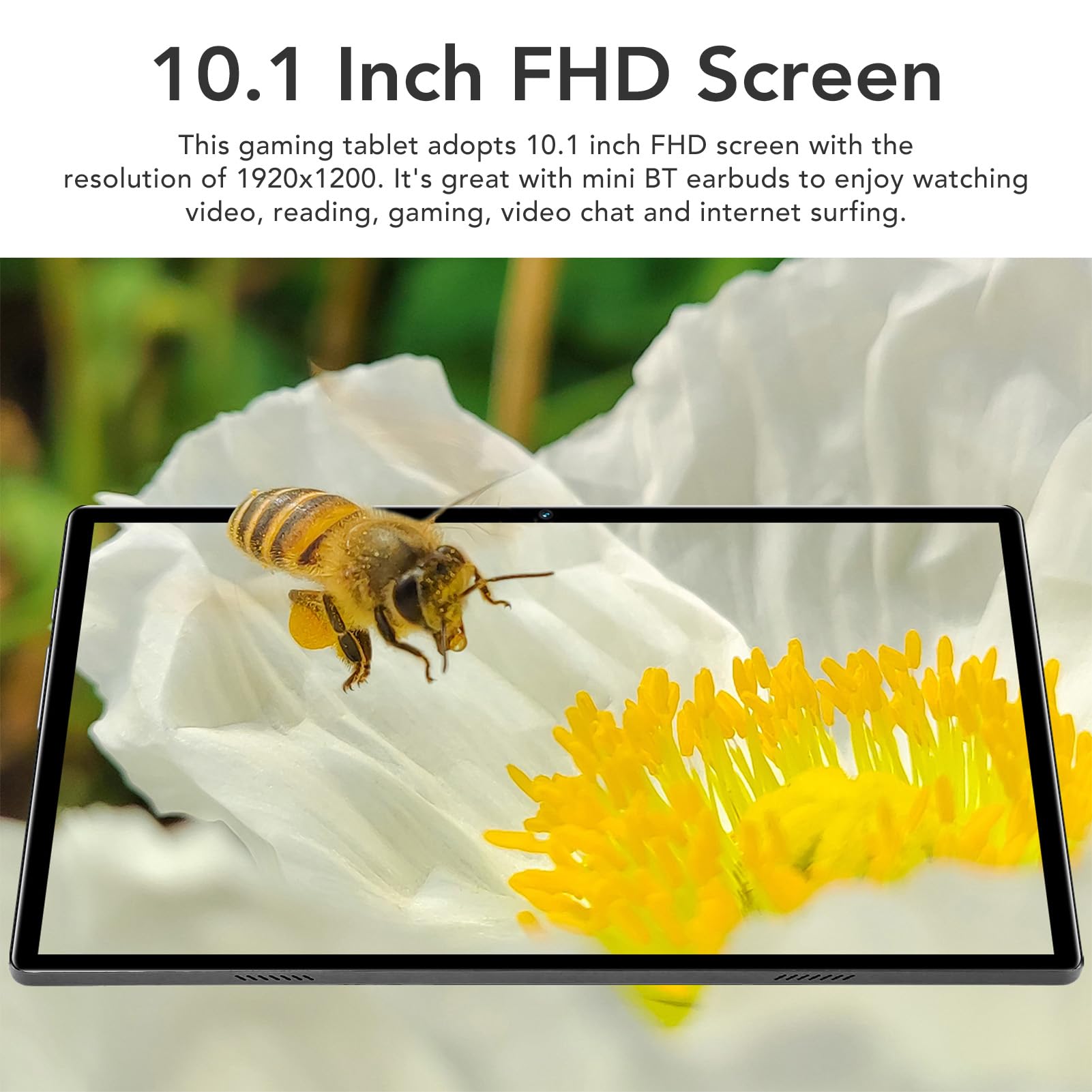 SHYEKYO HD Tablet, 12MP 24MP Camera 12GB 256GB Memory US Plug 100‑240V Gaming Tablet for Travel (US Plug)