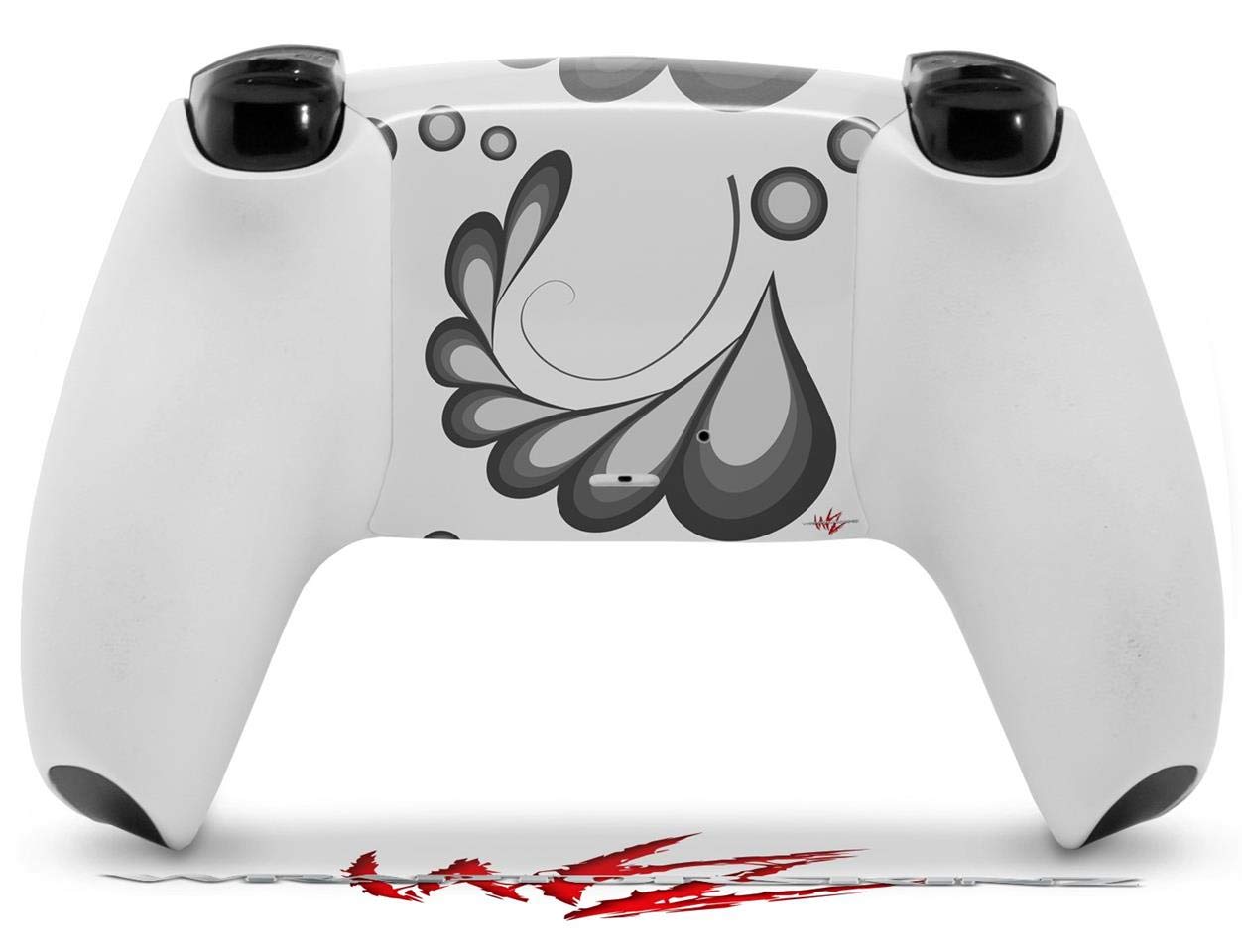 WraptorSkinz Skin Wrap compatible with Sony PS5 DualSense Controller Petals Gray (CONTROLLER NOT INCLUDED)