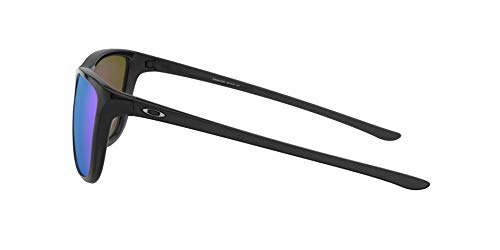 Oakley Women's 0OO9362 Reverie Rectangular Sunglasses, Black Ink/Violet Iridium, 55 mm