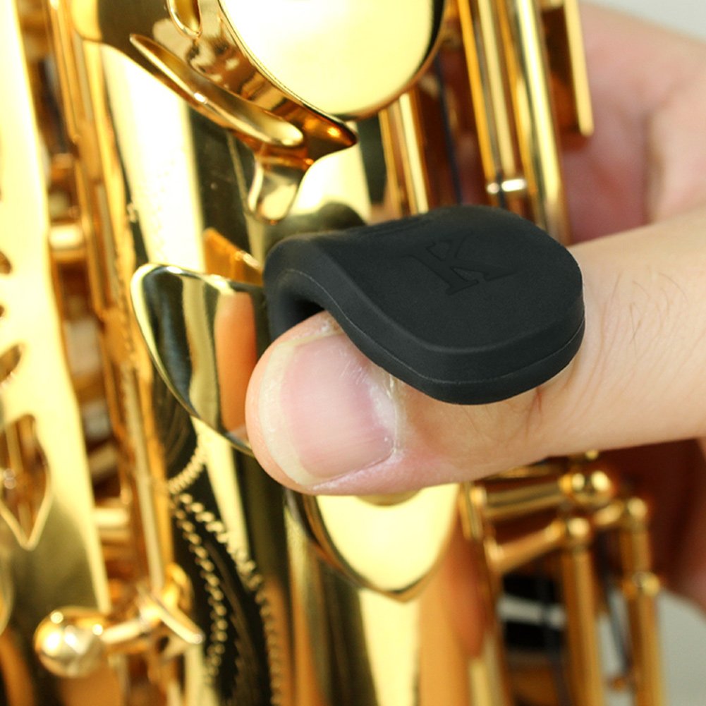 Saxophone Thumb Rest, 2Pcs Comfortable Rubber Finger Rest Cushion Pads for Soprano Alto Tenor Sax sax thumb rest cushion
