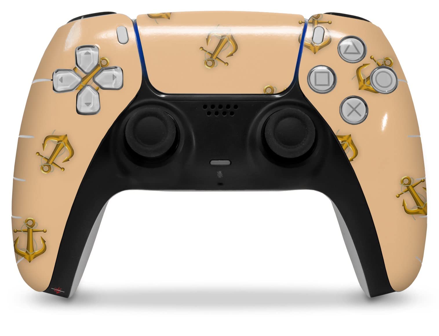 WraptorSkinz Skin Wrap compatible with Sony PS5 DualSense Controller Anchors Away Peach (CONTROLLER NOT INCLUDED)