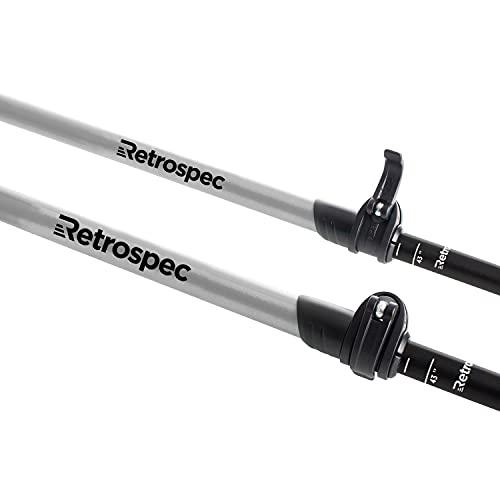 Retrospec Solstice Trekking & Ski Poles for Men & Women - Aluminum w/Foam Grip - Adjustable & Collapsible Lightweight Hiking, Walking & Skiing Sticks - Polar Blue 2020