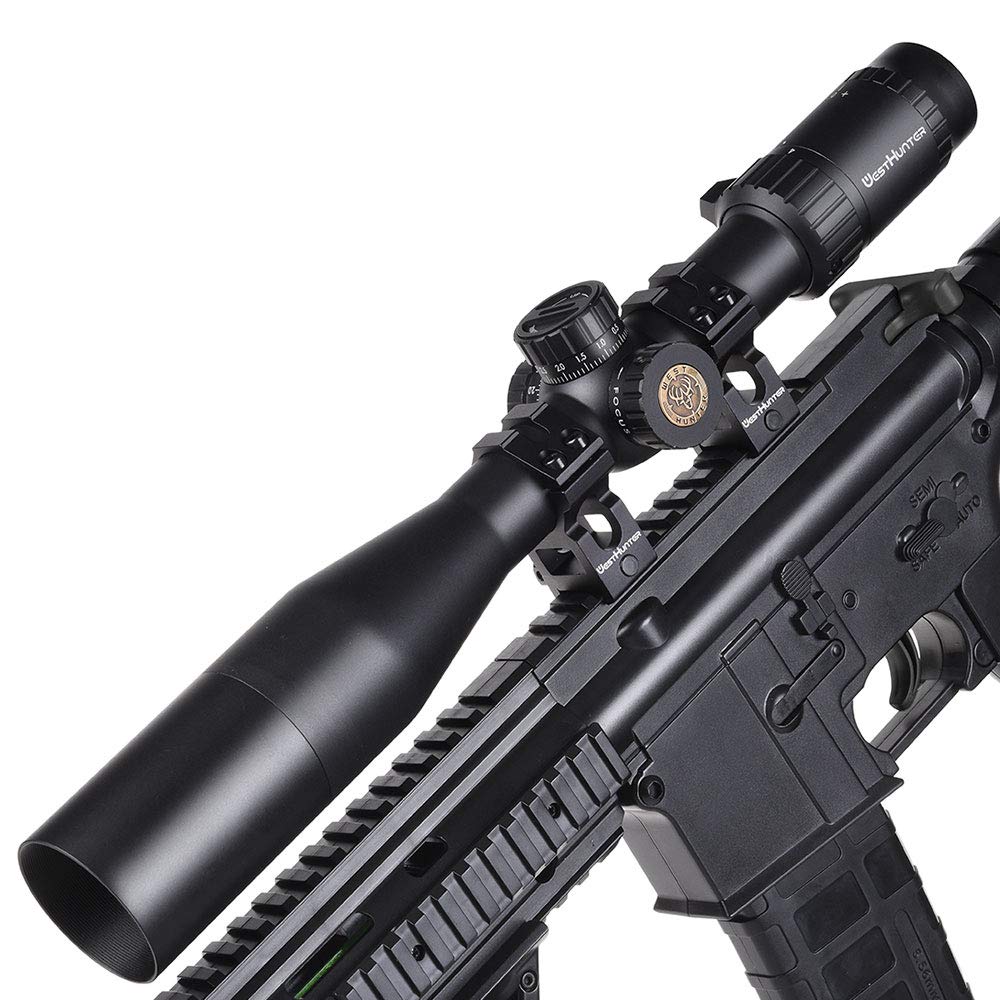 WestHunter Optics HD-S 4-16x44 SF Riflescopes, 30mm Tube Second Focal Plane Tactical Precision 1/10 MIL Shooting Scope | Black, Only Optics & Basic Accessories
