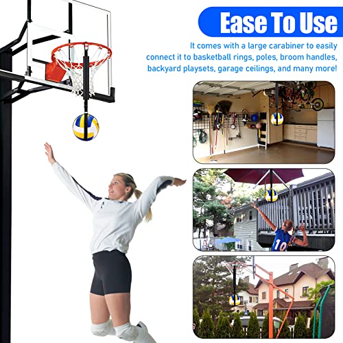 TOBWOLF Volleyball Spike Trainer, Volleyball Spike Training System for Basketball Hoop, Volleyball Equipment Training Aid Improves Serving, Jumping, Arm Swing Mechanics and Spiking Power