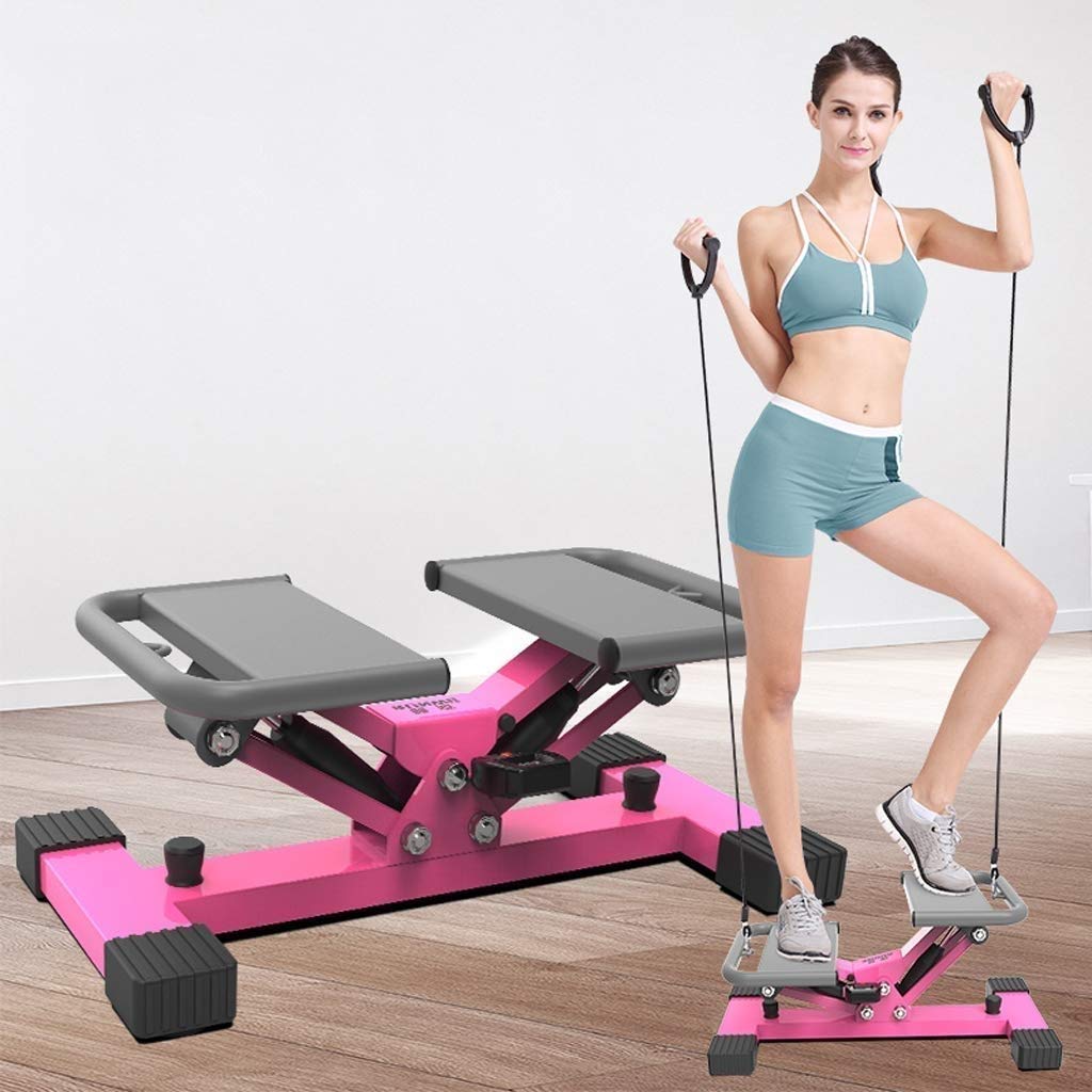 YFDM Fitness Exercise Elliptical Twister Stepper - Upgraded Quality Steel, Easy Standing Workout, Digital Display, Resistance Band Elliptical