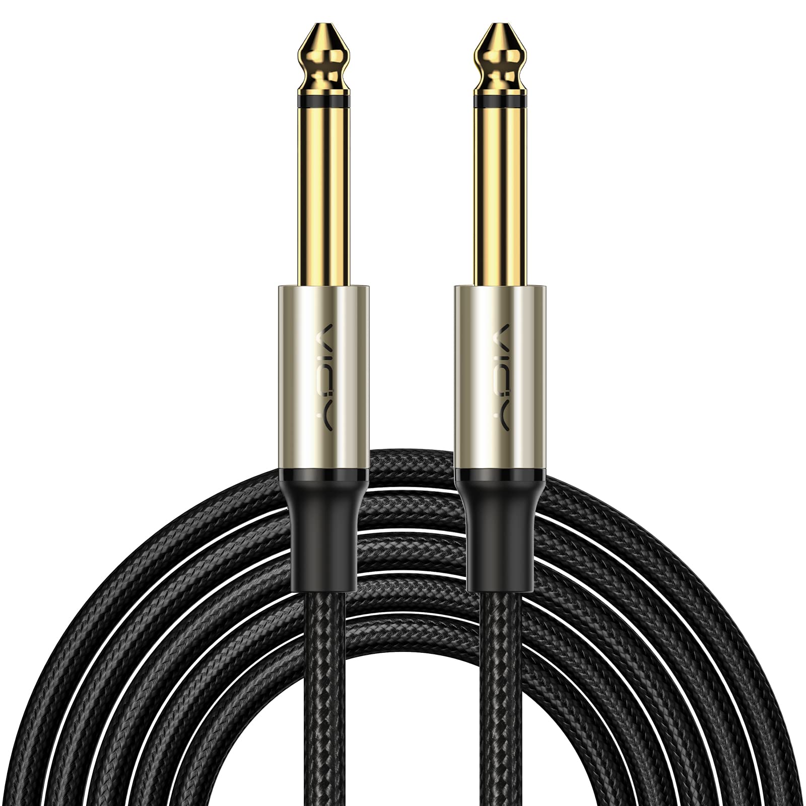 VIOY Guitar Cable 10 FT, 6.35 mm (1/4) TS (1/4) Mono Jack Unbalanced Guitar Patch Cords, High-end Instrument Cable for Electric Guitar, Bass, Keyboard, Electric Mandolin