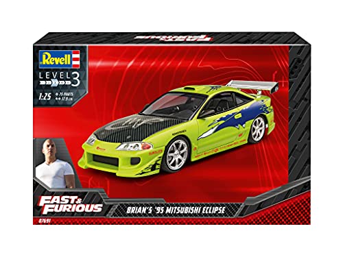 Revell 07691 Brian's 1995 Mitsubishi Eclipse (Fast & Furious) 1:25 Scale Model Kit
