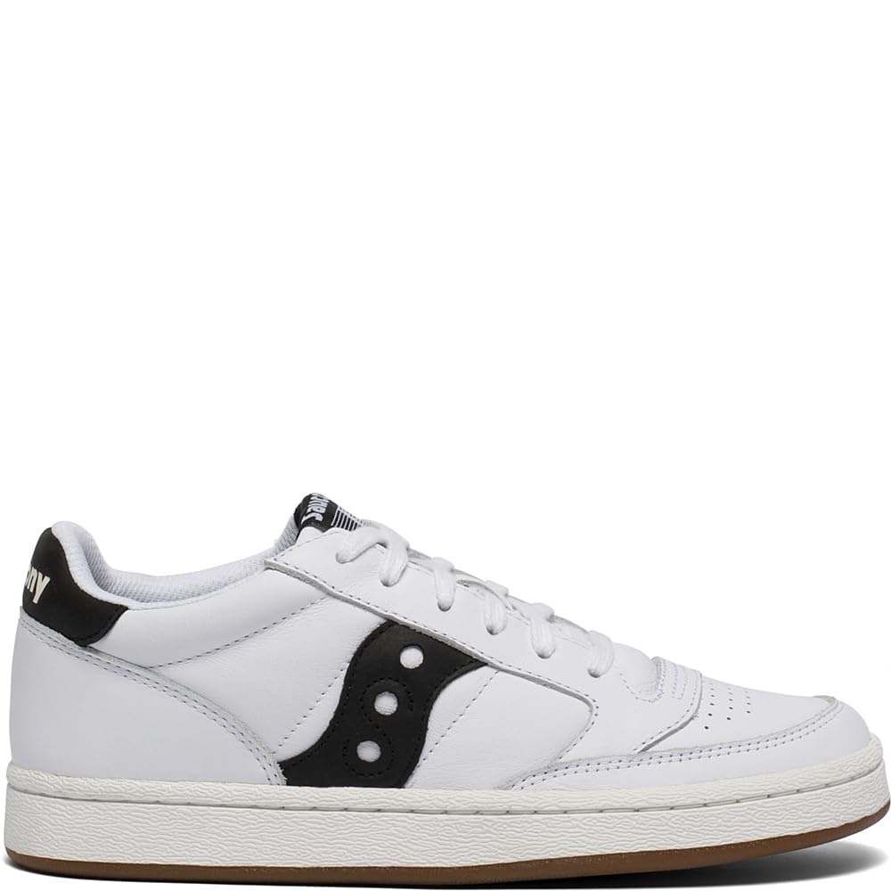 Saucony unisex adult Jazz Court Sneaker, White/Black, 8 Women Men US