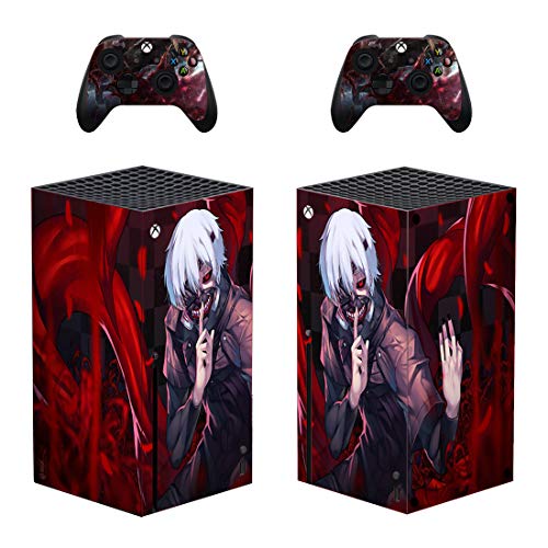 Tokyo Ghoul Stickers Decals Skin for X-box-One-Series X, Cover Protector Wrap Durable Full Set Protection Faceplate Console by KAJAL MANI