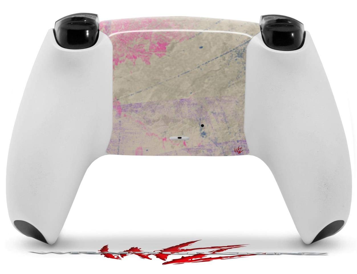 WraptorSkinz Skin Wrap compatible with Sony PS5 DualSense Controller Pastel Abstract Pink and Blue (CONTROLLER NOT INCLUDED)