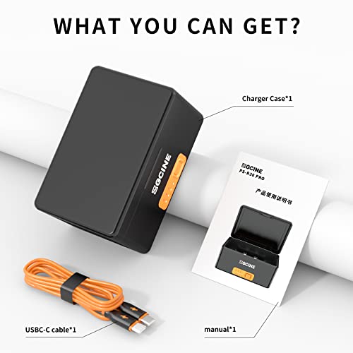 Wireless Charging Case, ZGCINE R30 Pro Built-in 3400mAh Battery with 3-Channel PD Fast Charging Port Compatible for Rode Microphones Wireless GO 2 & Rode Microphones Wireless GO