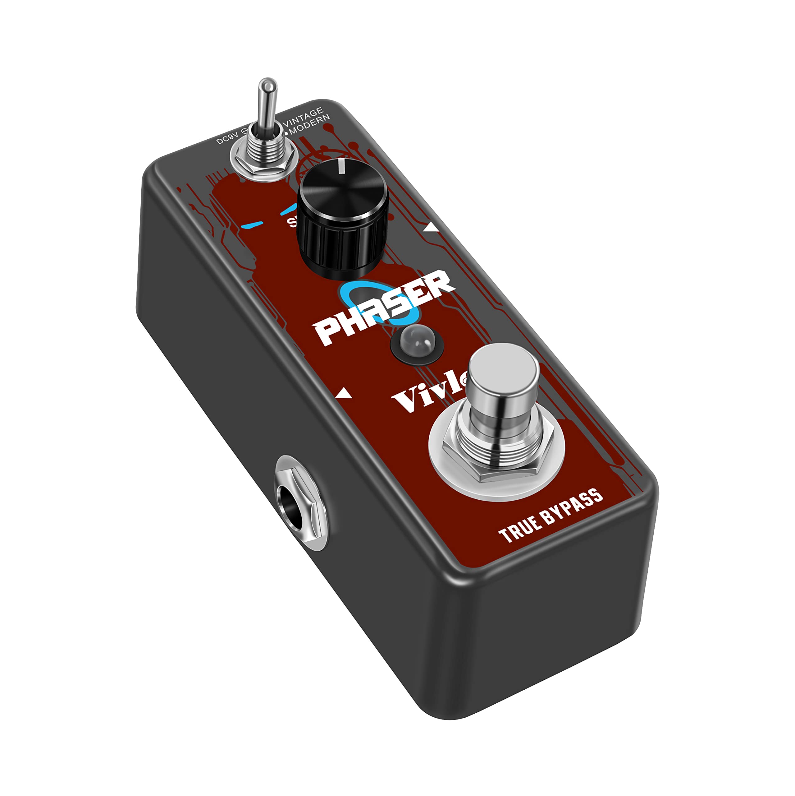 Vivlex LEF-313 Phase Guitar Effects Pedal Vintage and Modern Mode Mini Analog Phaser Stompbox for Electric Guitar Bass Keyboard True Bypass Footswitch