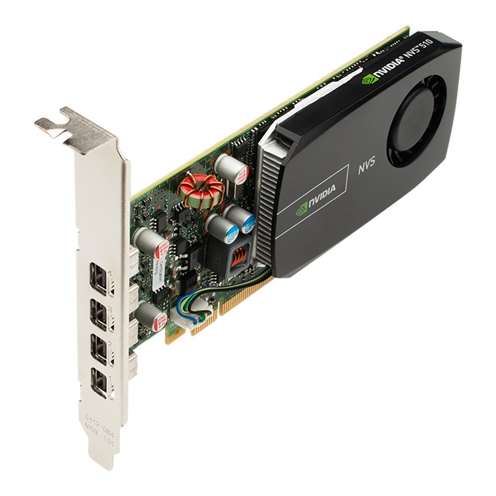 PNY NVIDIA Quadro NVS 510 2GB GDDR3 4-Mini DisplayPort Low Profile PCI-Express Video Card VCNVS510DVI-PB (Renewed)
